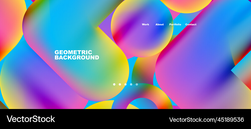 Round shapes and circles with liquid gradients Vector Image