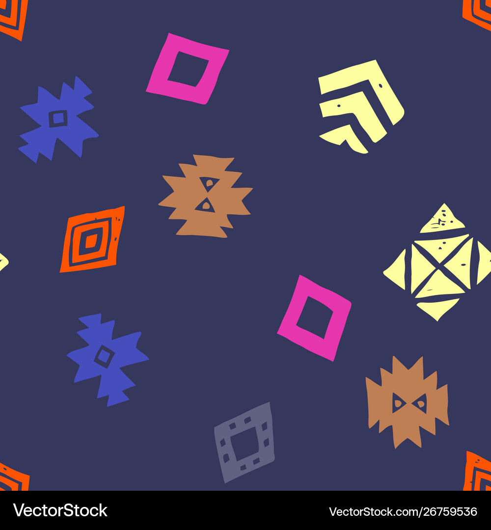 Seamless ethnic pattern tribal abstract Royalty Free Vector