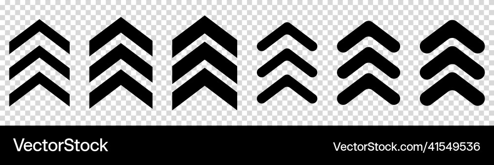 Set of chevron icons Royalty Free Vector Image
