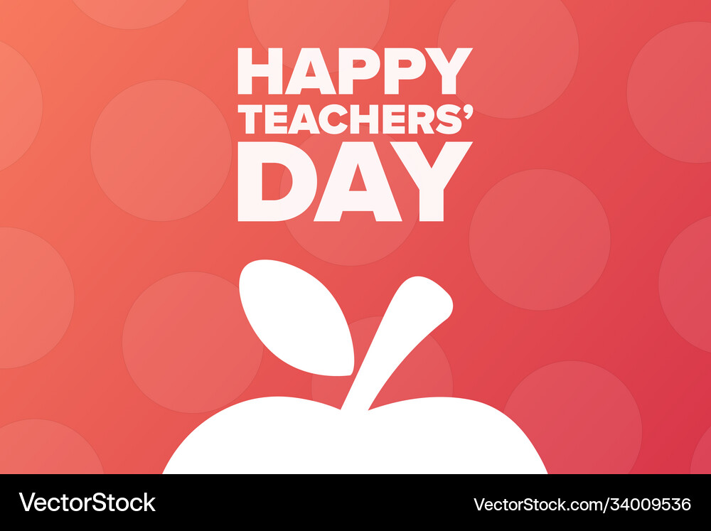 World teachers day 5 october holiday concept Vector Image