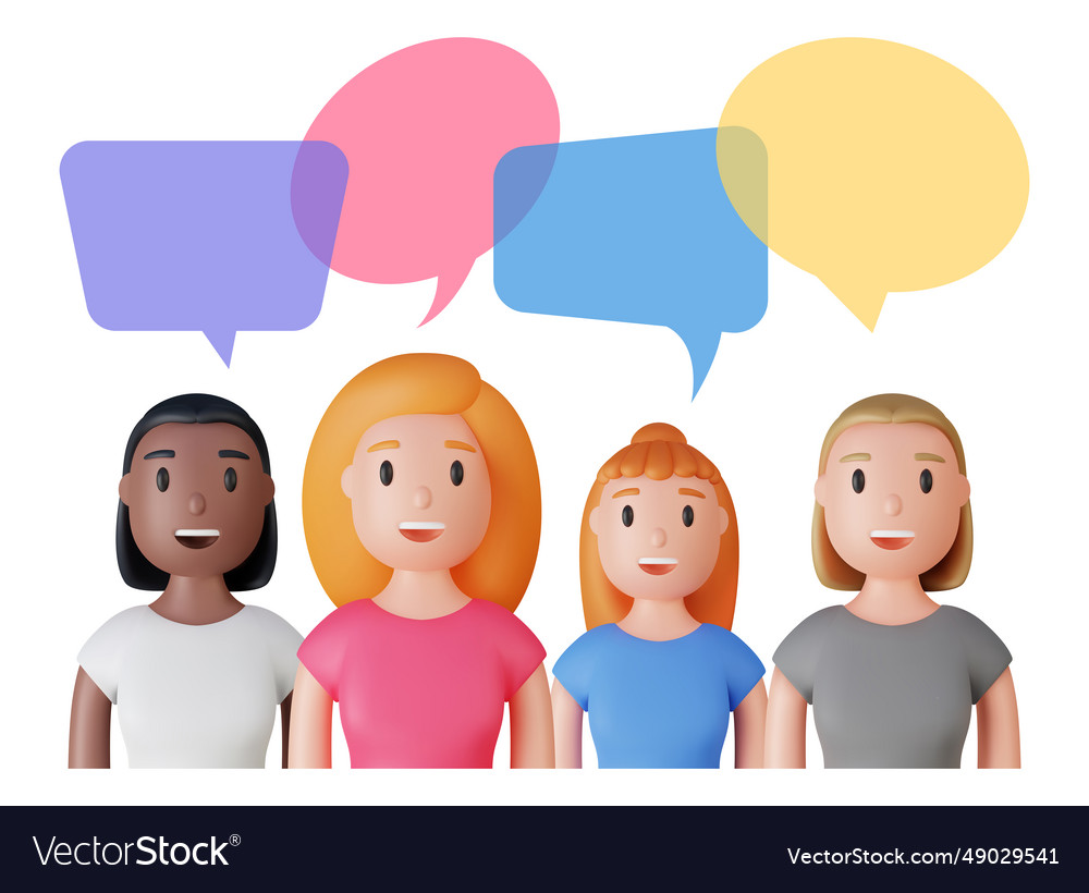 3d characters Royalty Free Vector Image - VectorStock