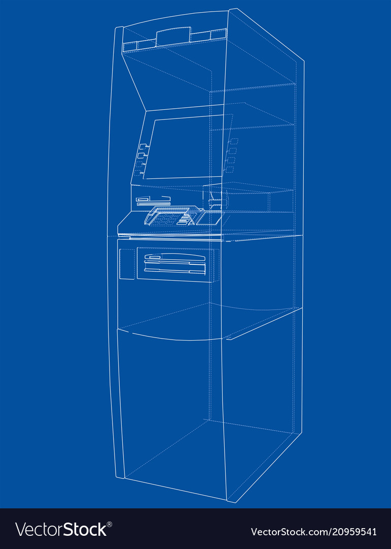 Atm bank cash machine concept Royalty Free Vector Image