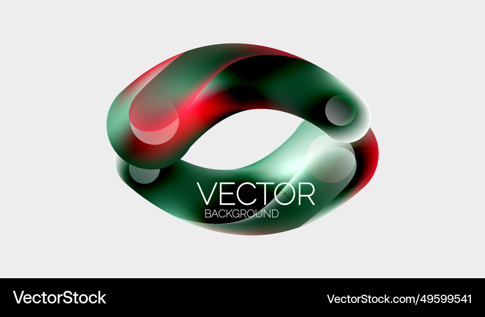 Beautiful flowing round shapes and circles Vector Image