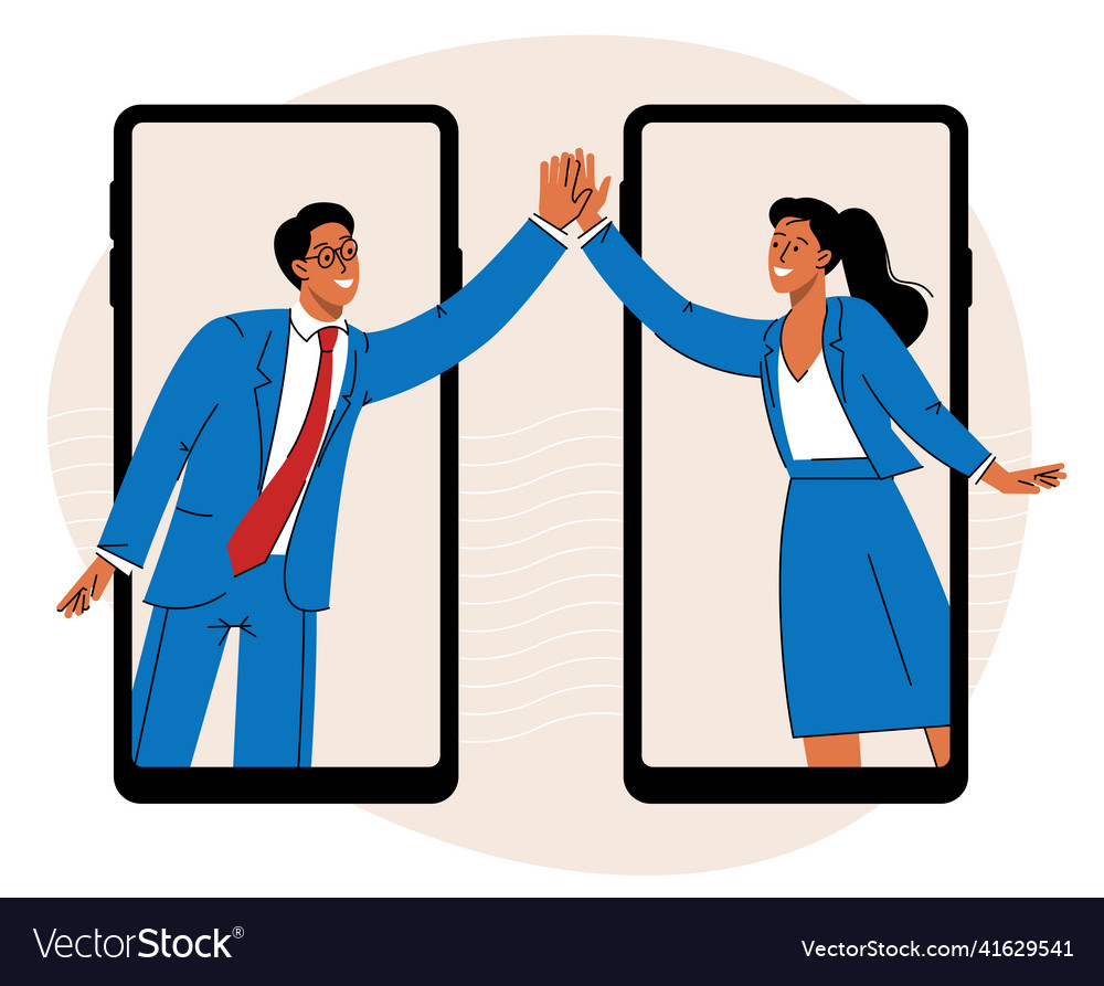 High-five concept Royalty Free Vector Image - VectorStock