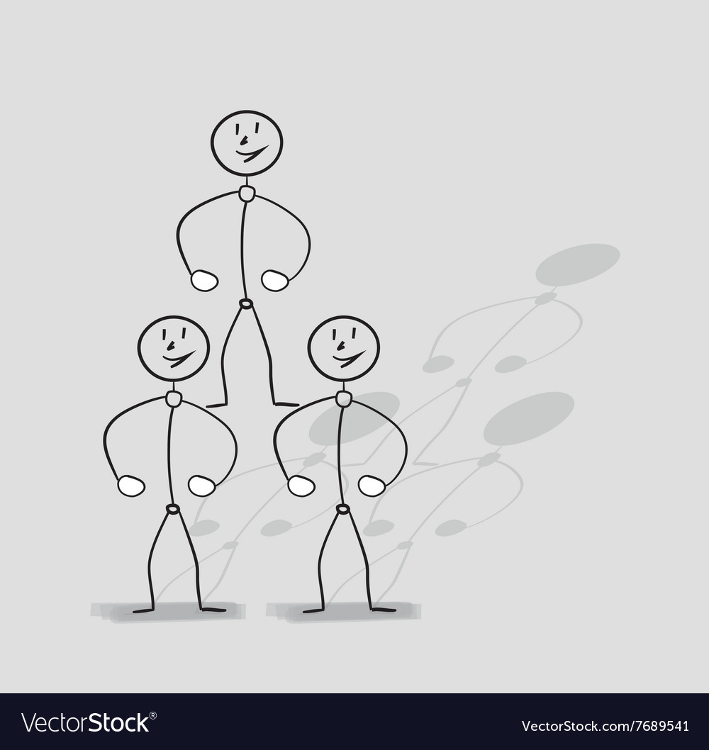 Human pyramid Royalty Free Vector Image - VectorStock