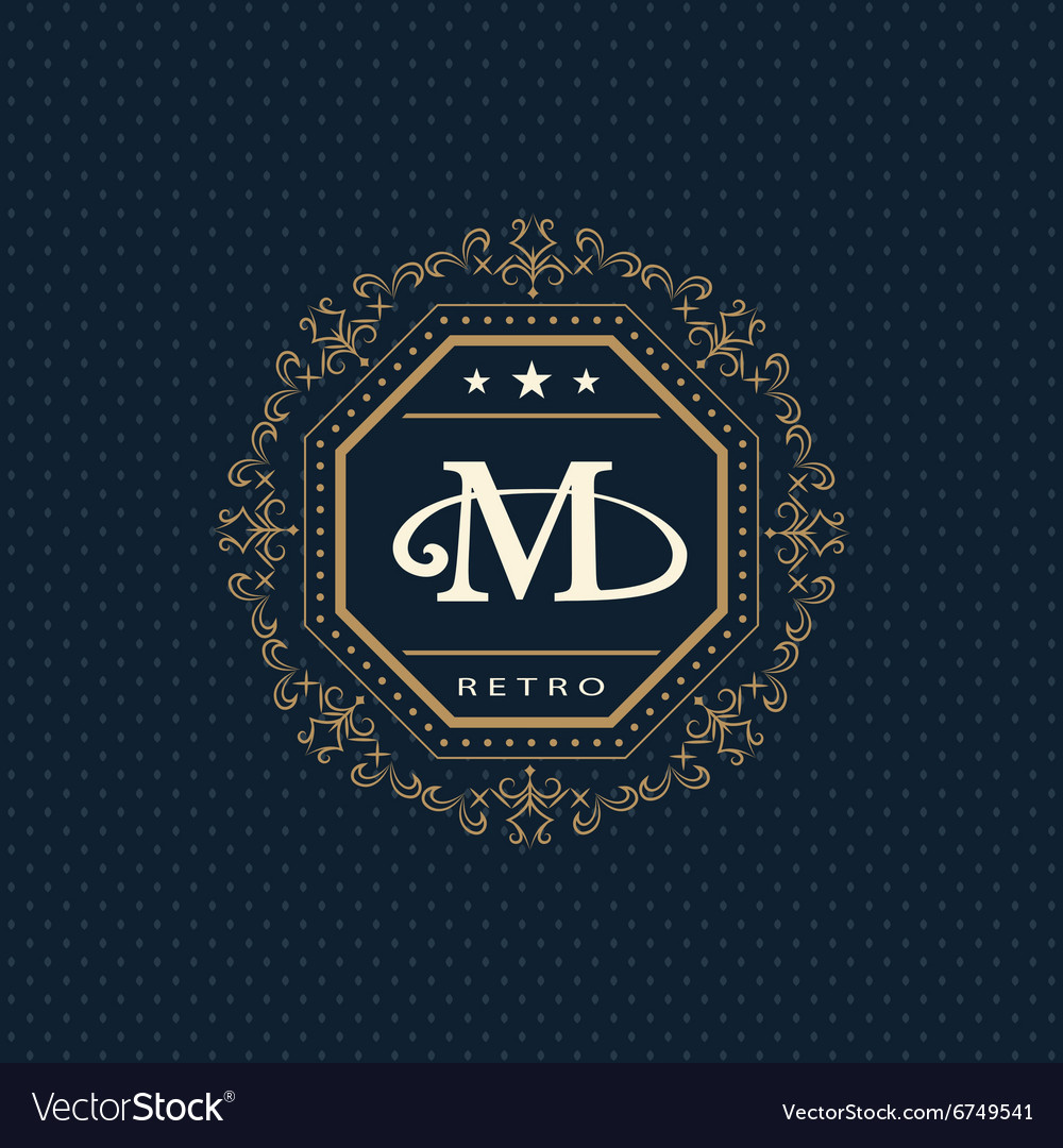 Monogram design elements graceful template Vector Image