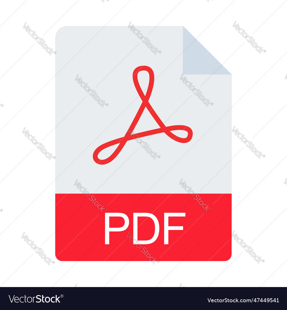 Pdf icon flat design style Royalty Free Vector Image