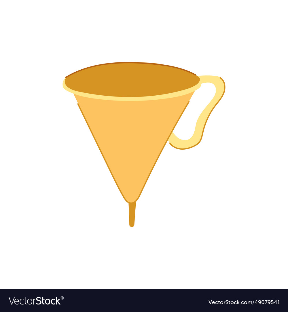 Process funnel cartoon Royalty Free Vector Image