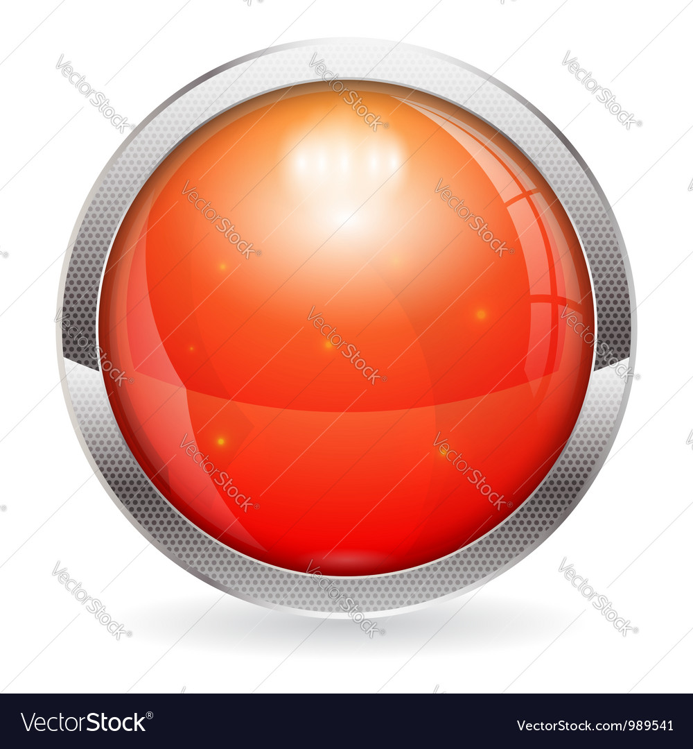 Red button Royalty Free Vector Image - VectorStock