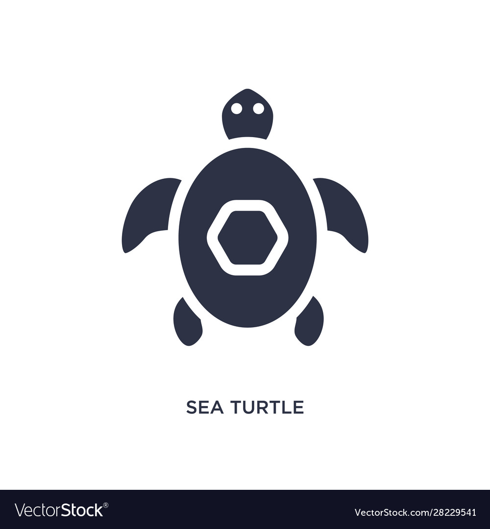 Sea turtle icon on white background simple Vector Image