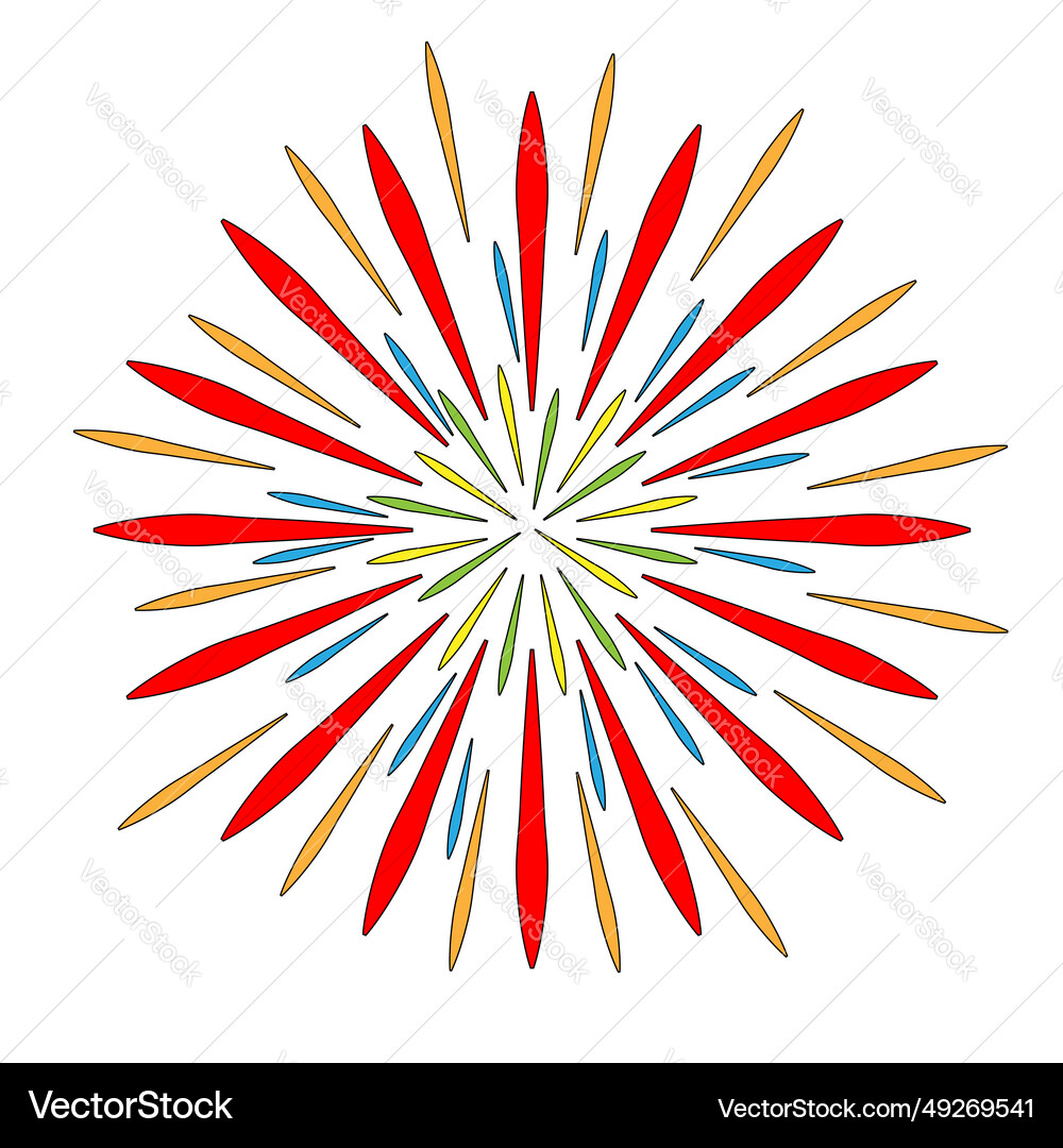 Simple of firework icon concept for christmas Vector Image