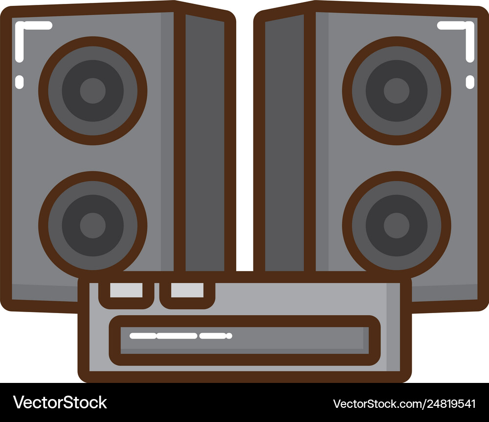 Sound equipment isolated icon Royalty Free Vector Image