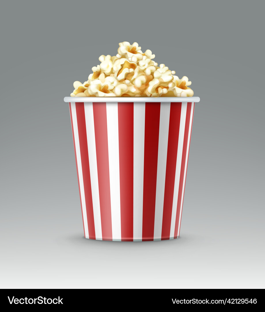 Bucket of popcorn Royalty Free Vector Image - VectorStock