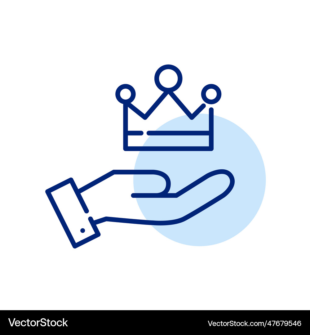 Crown in head premium customer service luxury Vector Image
