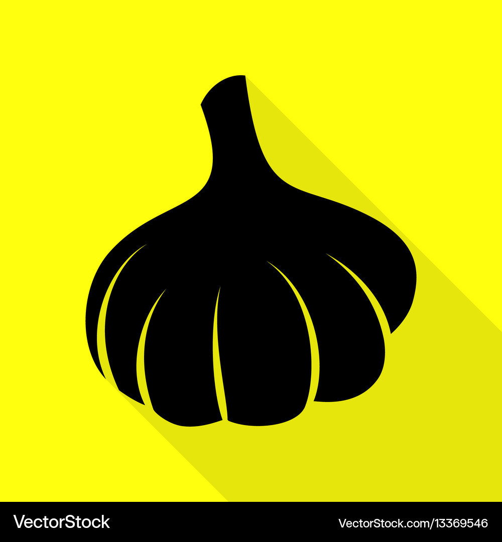 Garlic simple sign black icon with flat style Vector Image