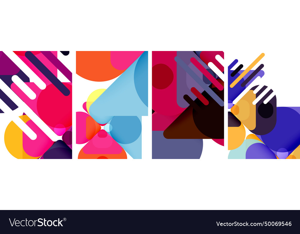 Geometric elements abstract backgrounds for Vector Image