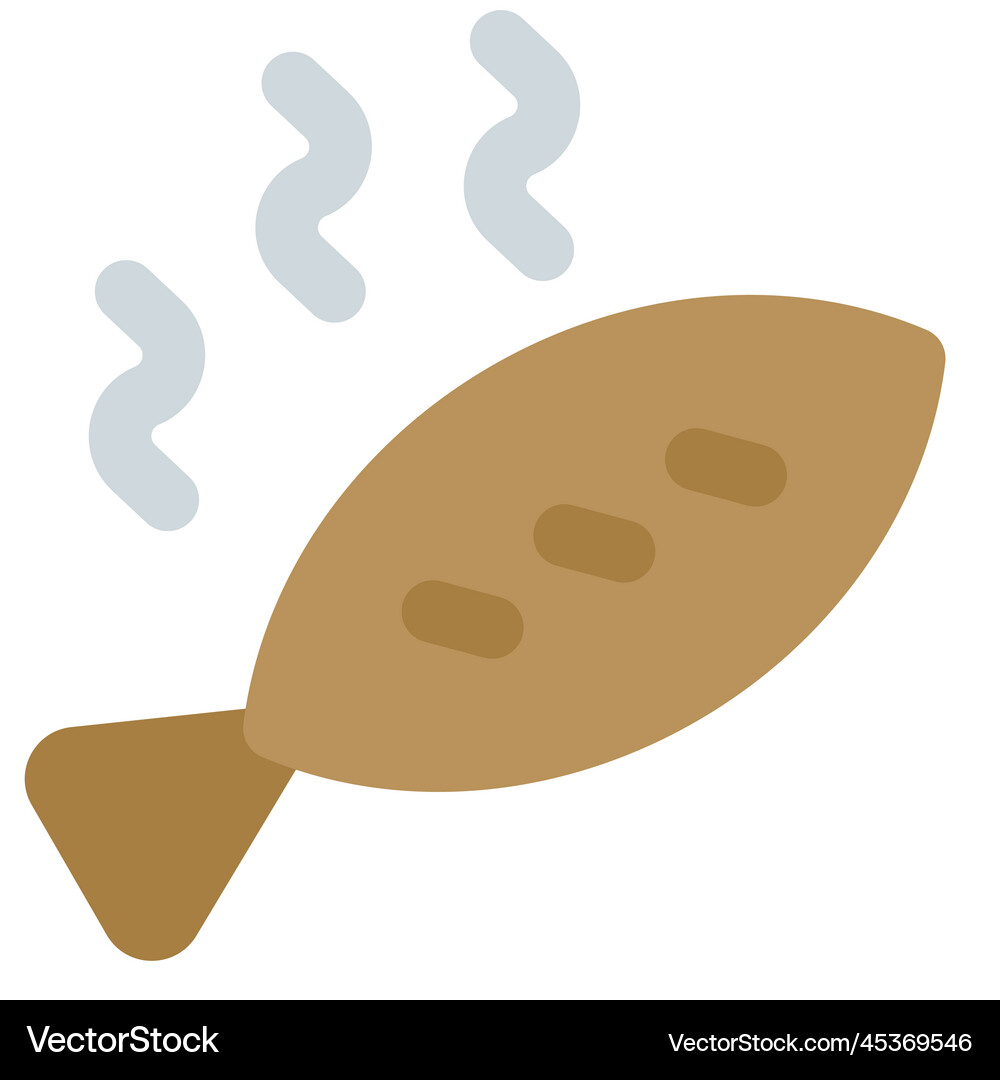 Grilled fried fish a healthy seafood Royalty Free Vector