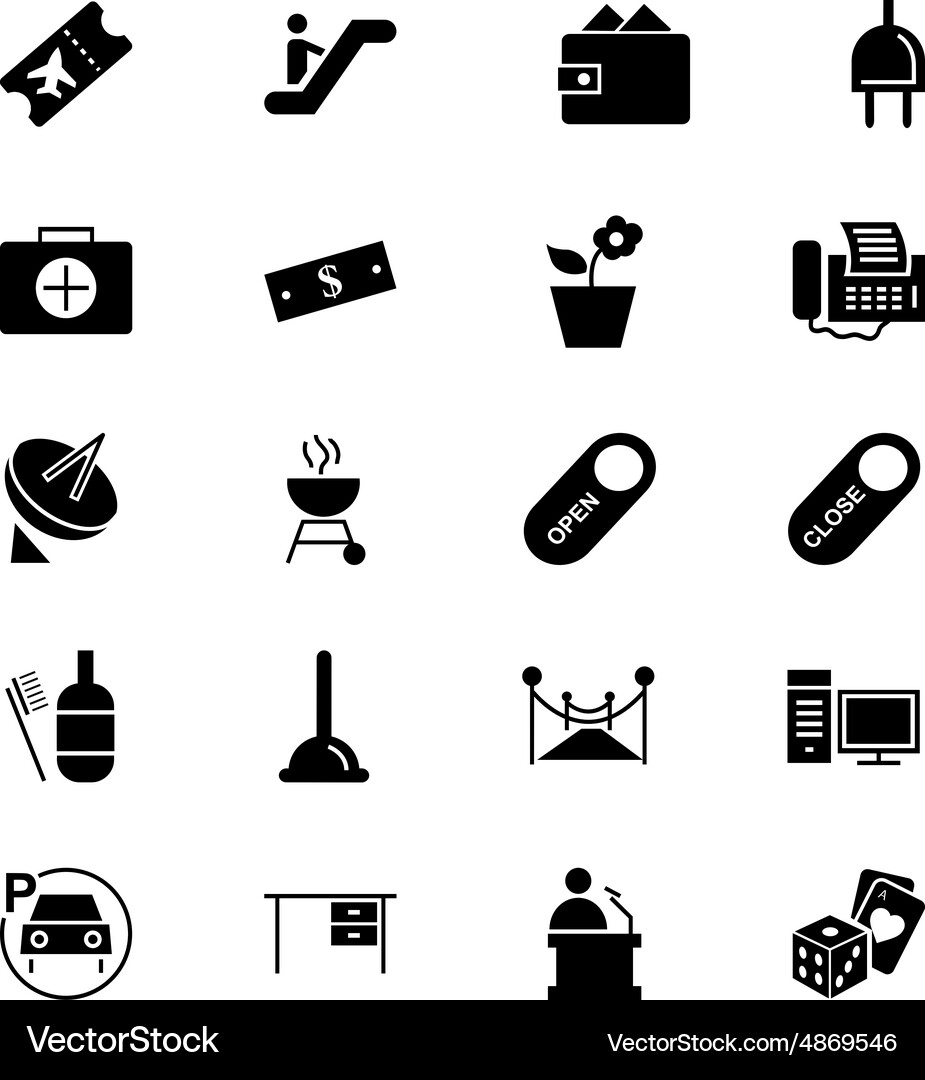 Hotel and restaurant icons 4 Royalty Free Vector Image