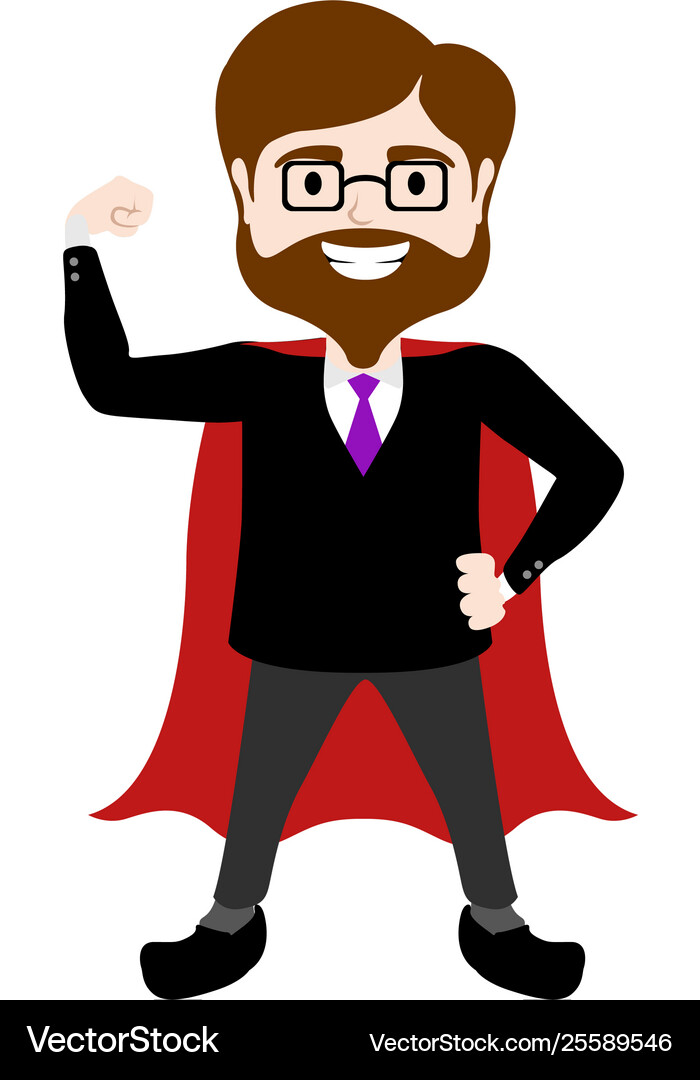 Isolated character a super dad businessman Vector Image