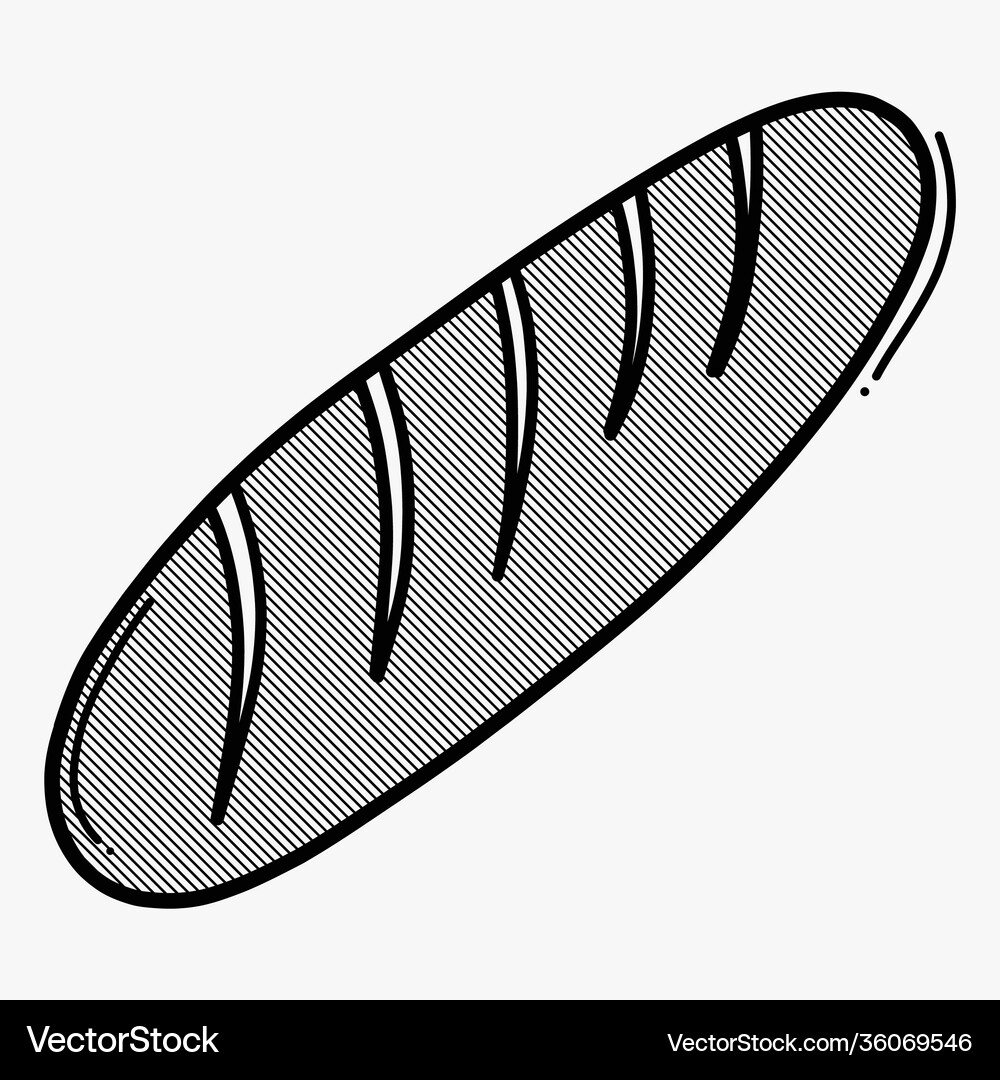 Loaf doodle icon drawing sketch hand drawn line Vector Image