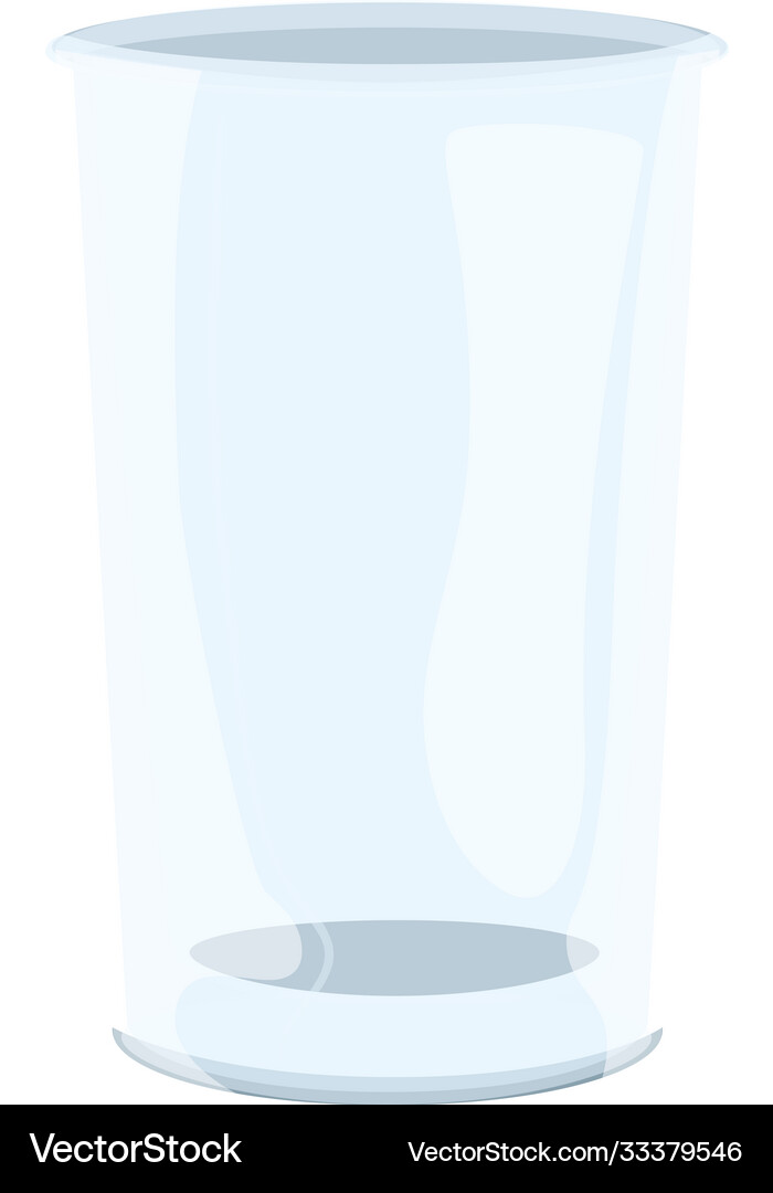 Mockup transparent short glass in white Royalty Free Vector