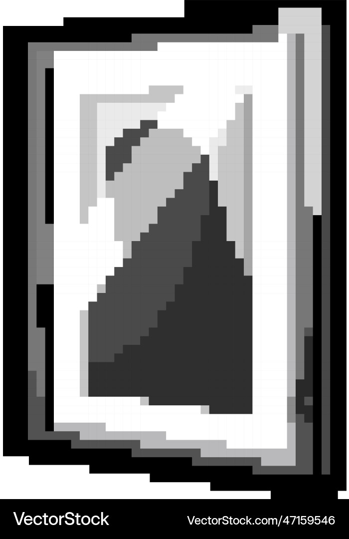 Picture photo frame game pixel art Royalty Free Vector Image