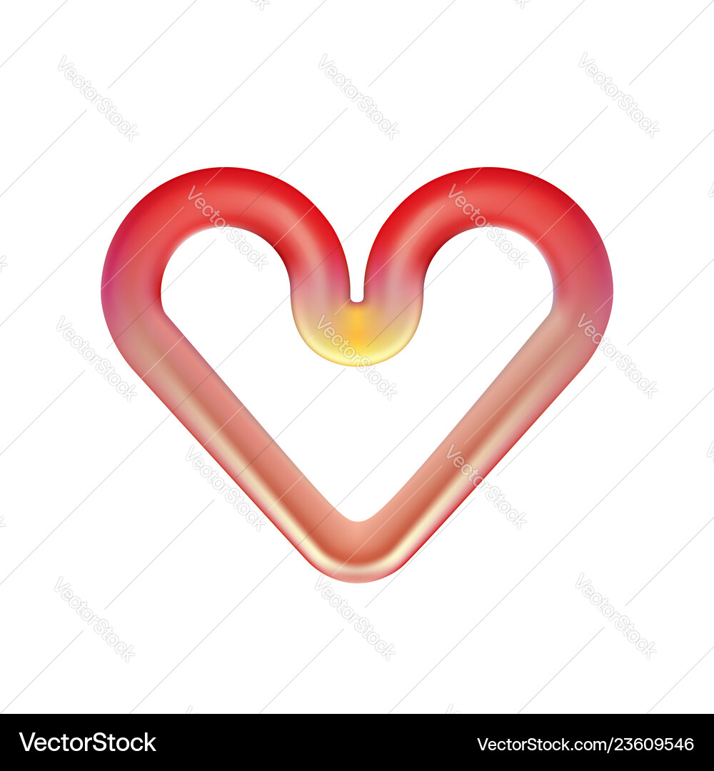 Red heart red-hot heating element infrared oven Vector Image