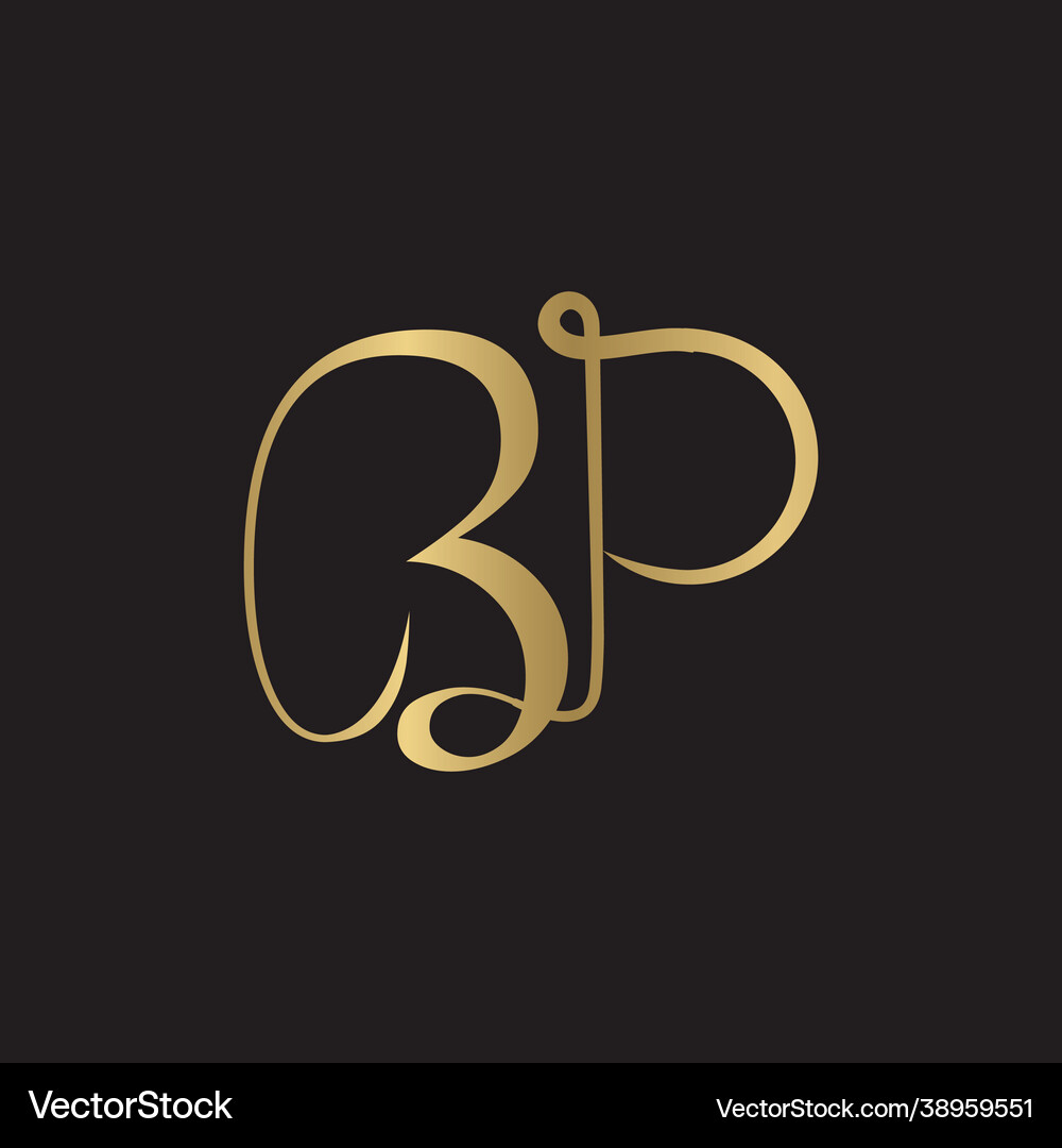 Bp or pb logo and icon design Royalty Free Vector Image