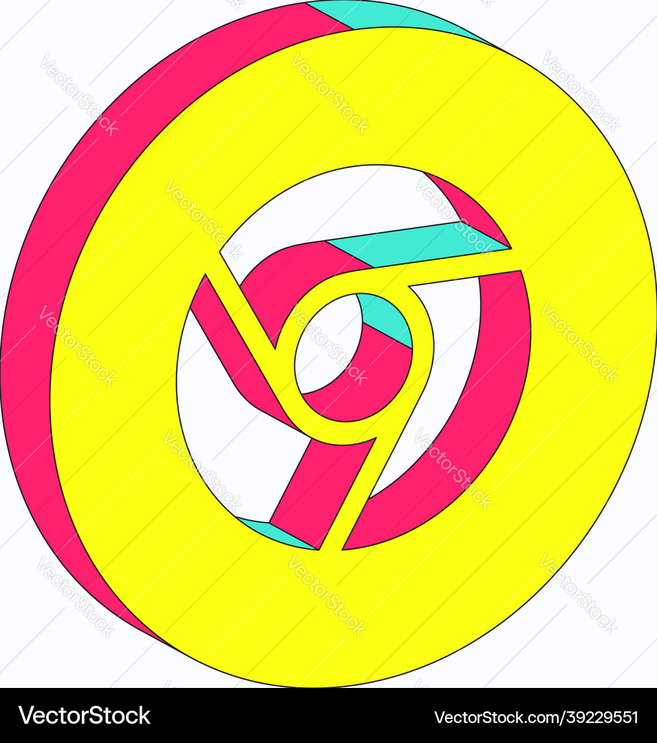 Chrome isometric Royalty Free Vector Image - VectorStock