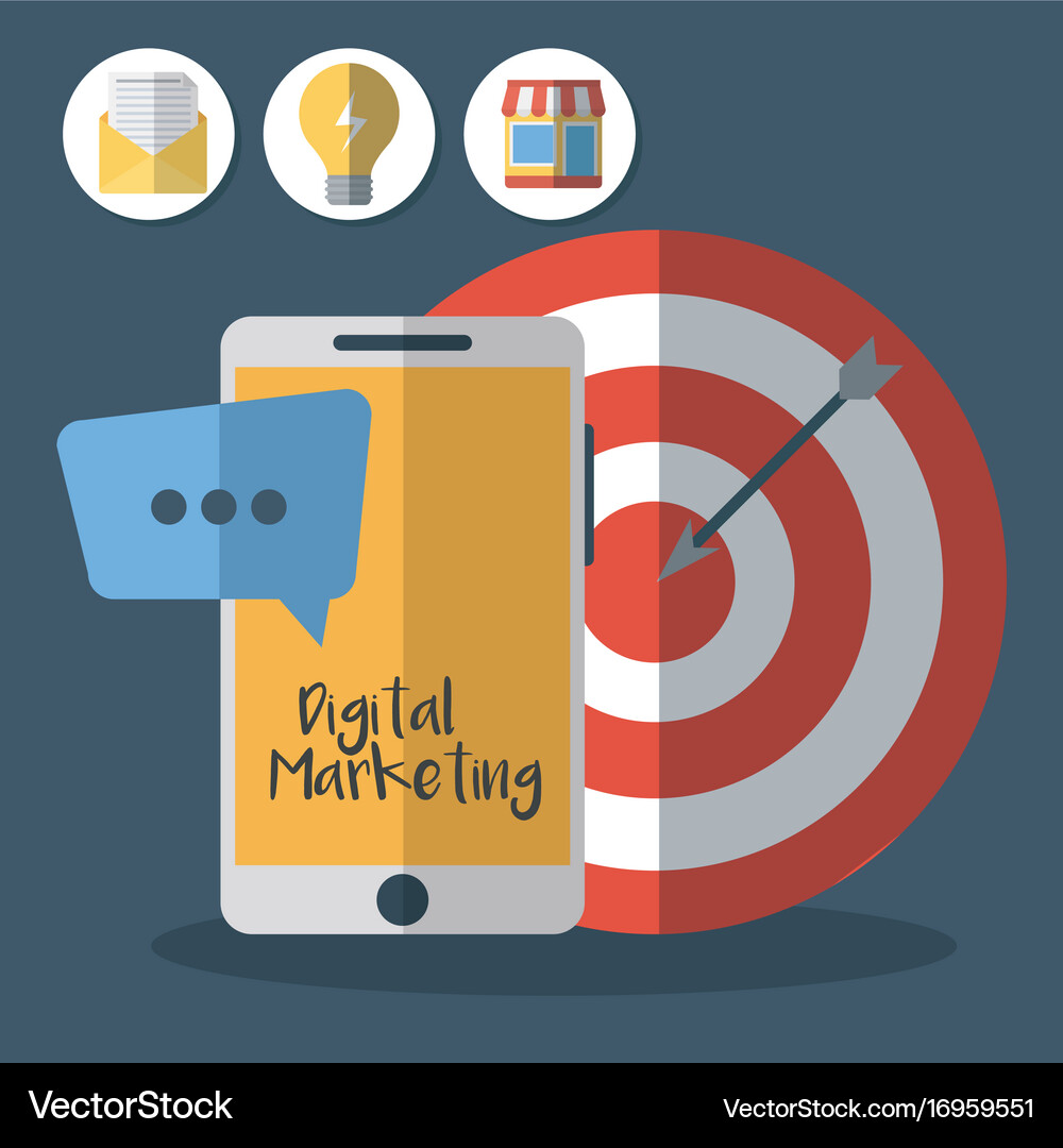 Digital marketing design Royalty Free Vector Image