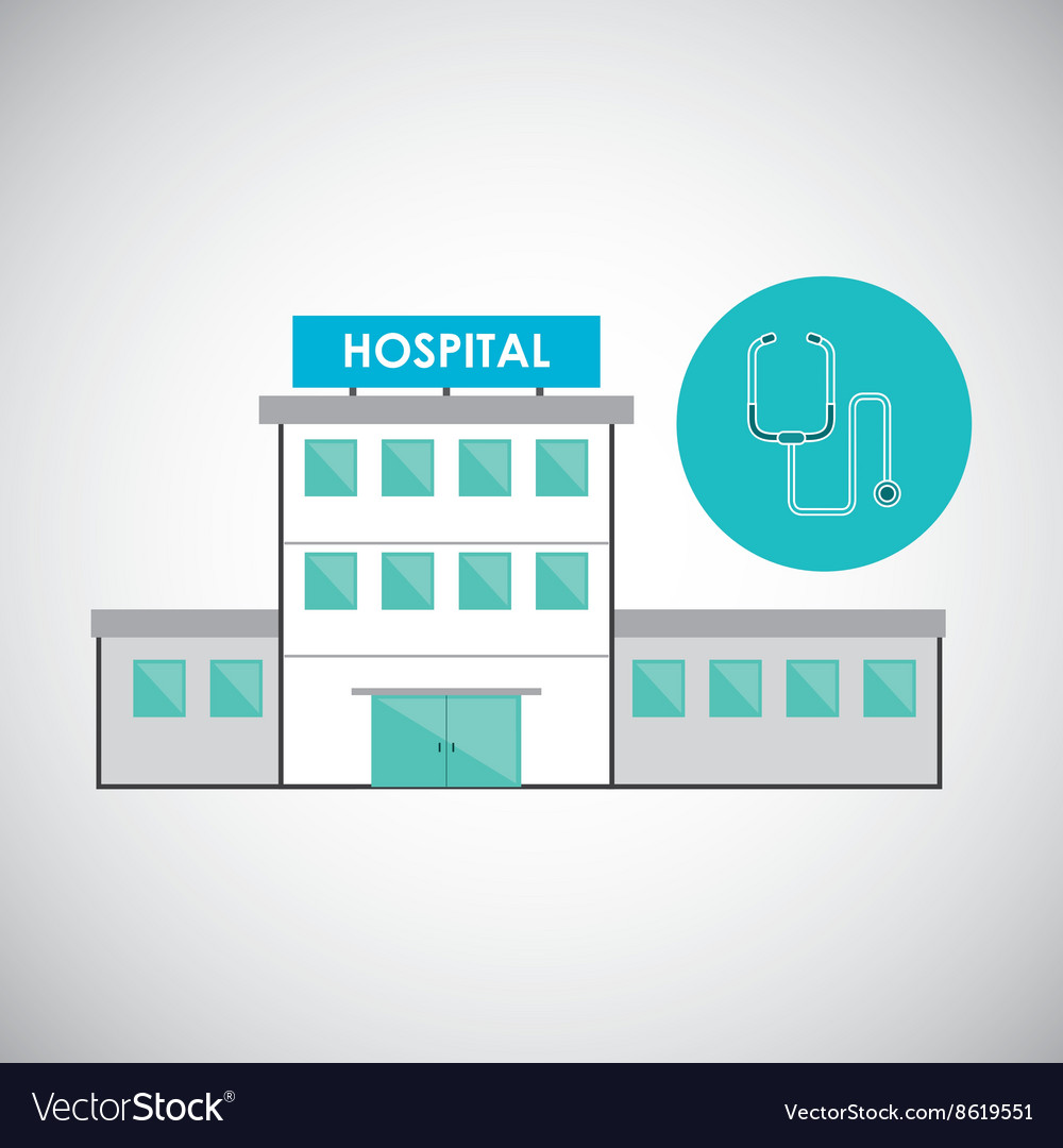 Hospital design healthy center emergency concept Vector Image
