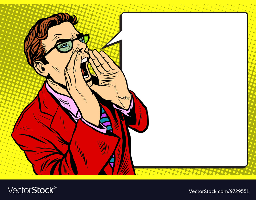 Pop art business man screaming Royalty Free Vector Image Pop art business man screaming Royalty Free Vector Image