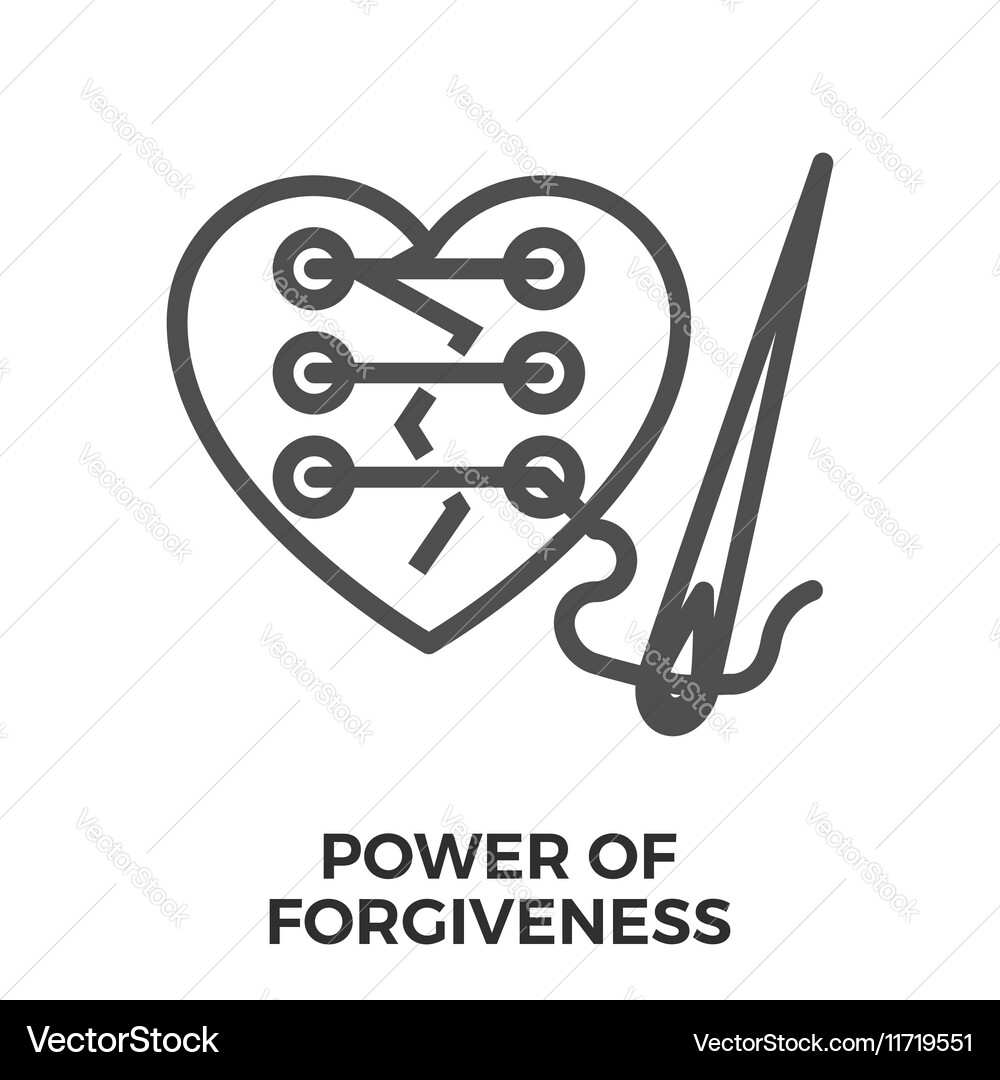 Power of forgiveness Royalty Free Vector Image