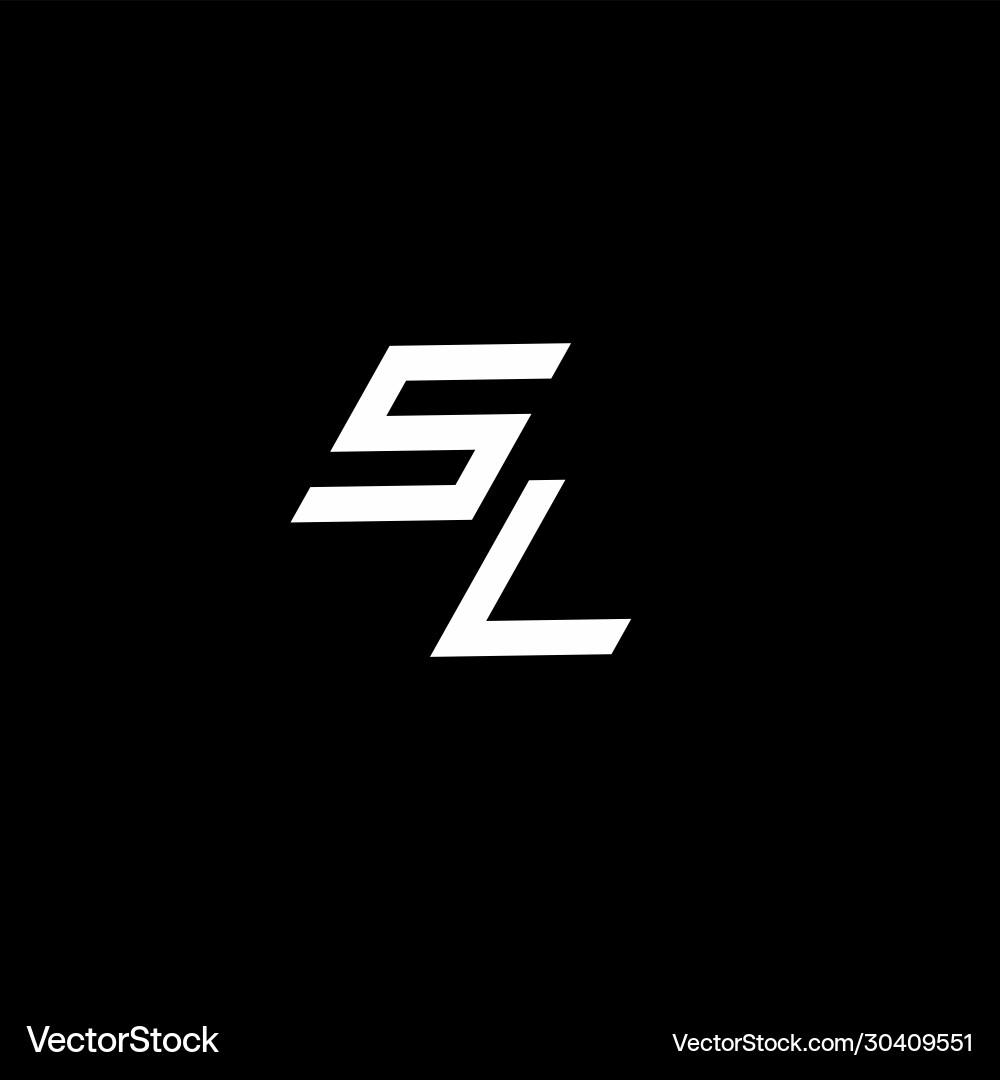 Sl logo monogram with up to down style modern Vector Image