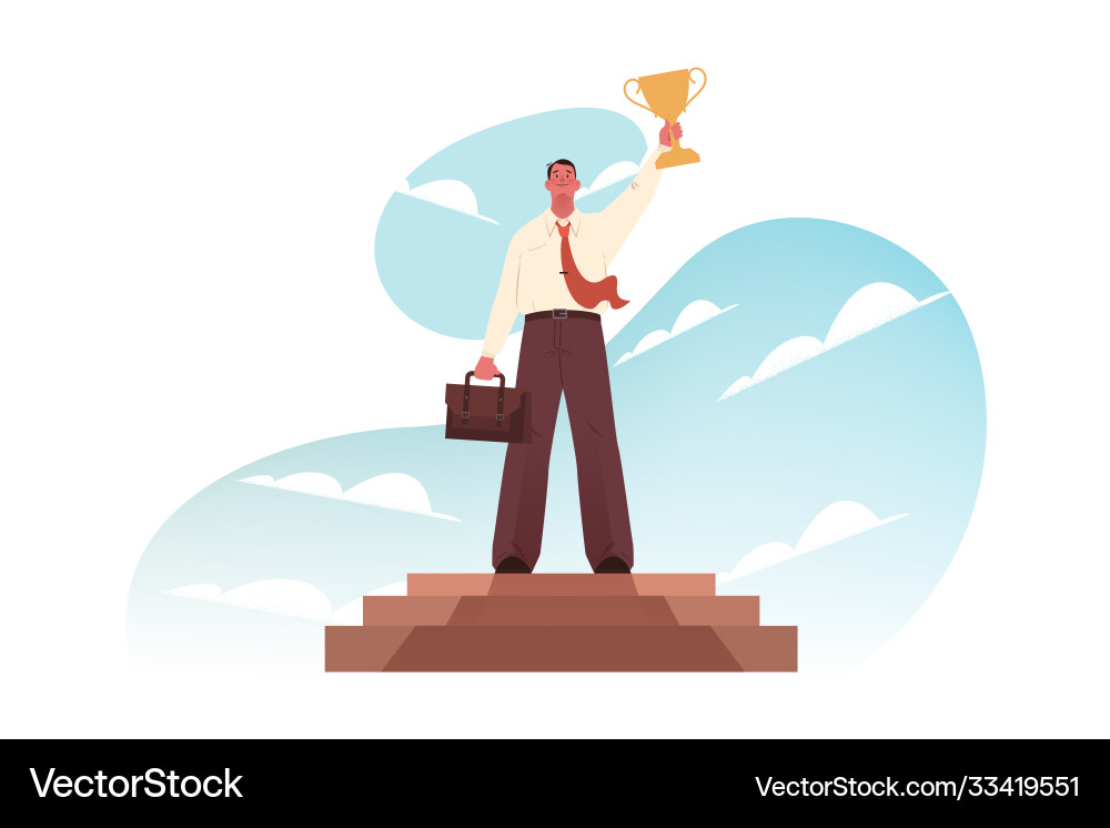 Success celebration win goal achievement Vector Image