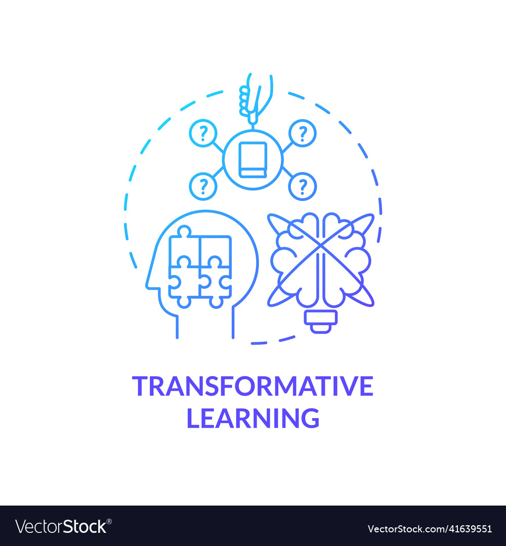 Transformative learning blue gradient concept icon Transformative learning blue gradient concept icon