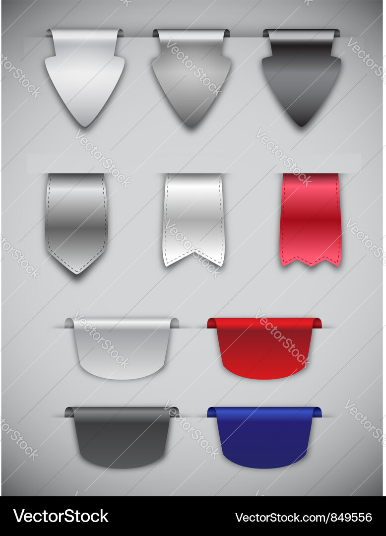 Colorful Ribbons and Bookmarks Royalty Free Vector Image
