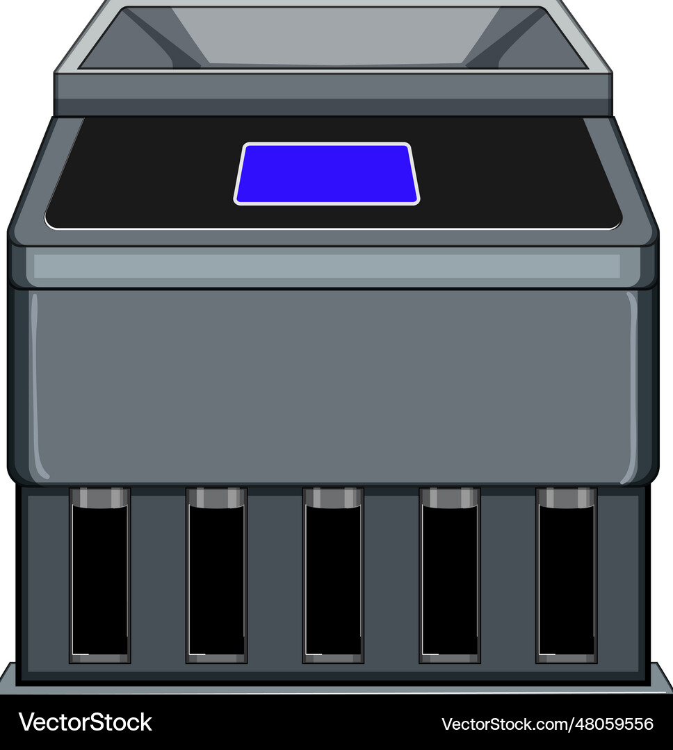 Economy counter machine cartoon Royalty Free Vector Image