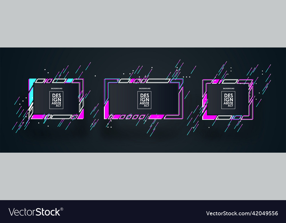 Hipster rectangular frames Royalty Free Vector Image