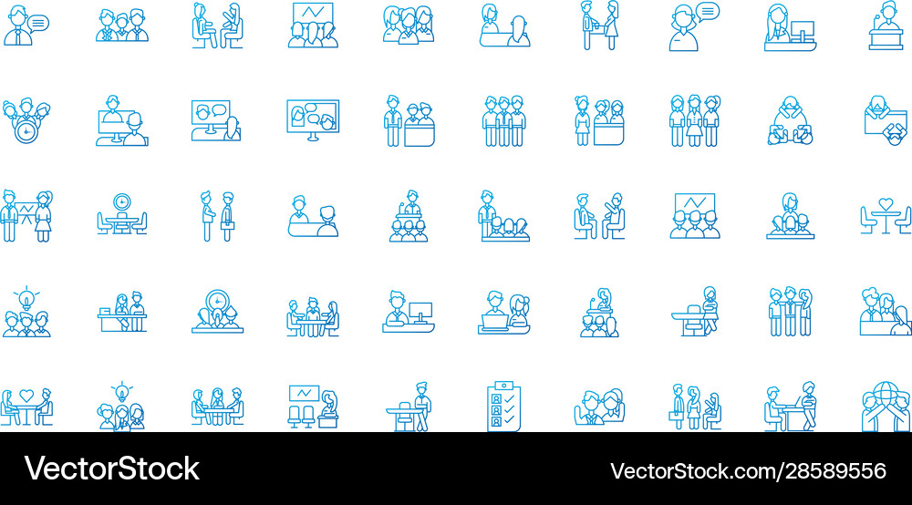 Isolated people meeting icon set design Royalty Free Vector