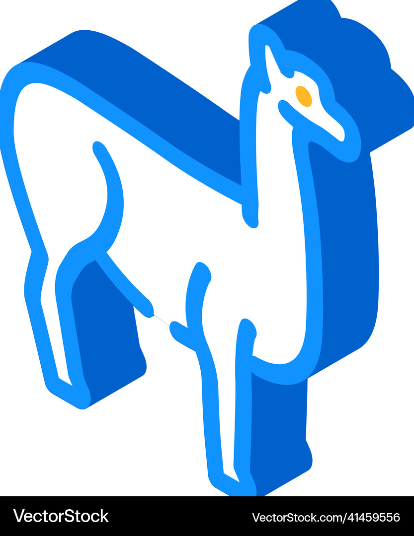 Lama wild animal isometric icon Royalty Free Vector Image