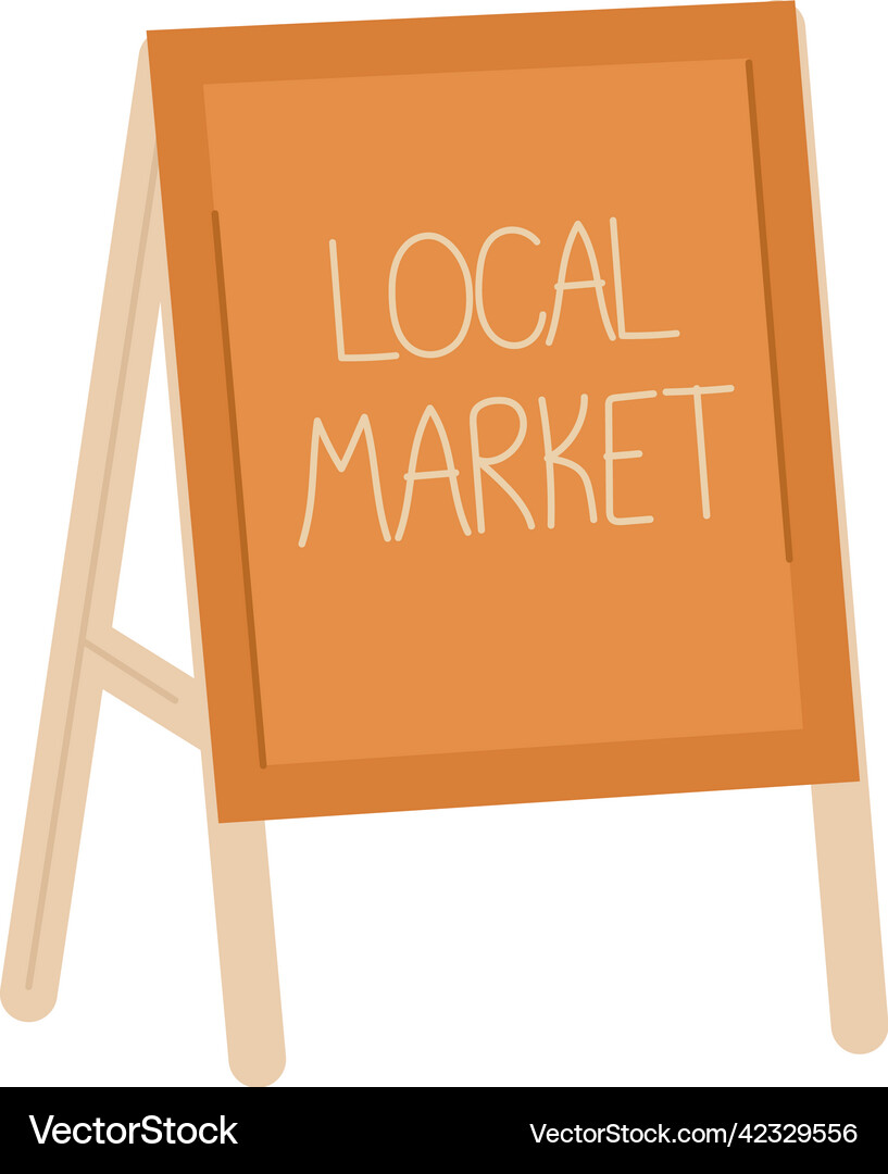 Local market signboard Royalty Free Vector Image