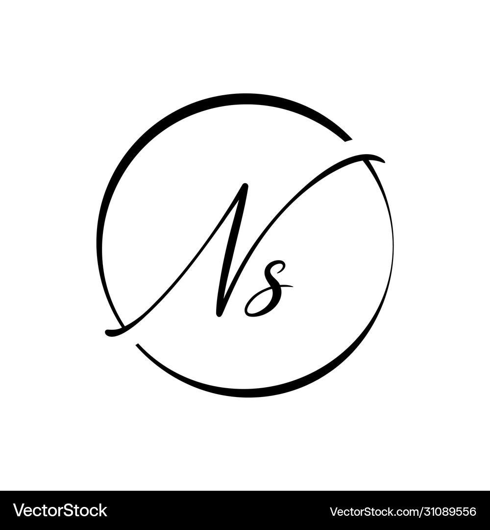 NS Letter Logo Template - Minimalist & Modern Vector Image