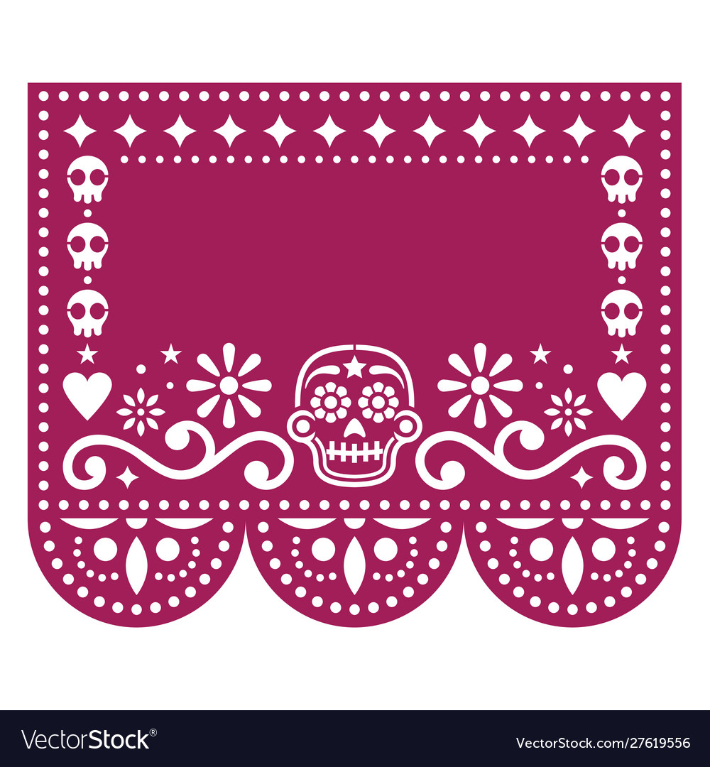 Skull Papel Picado Template