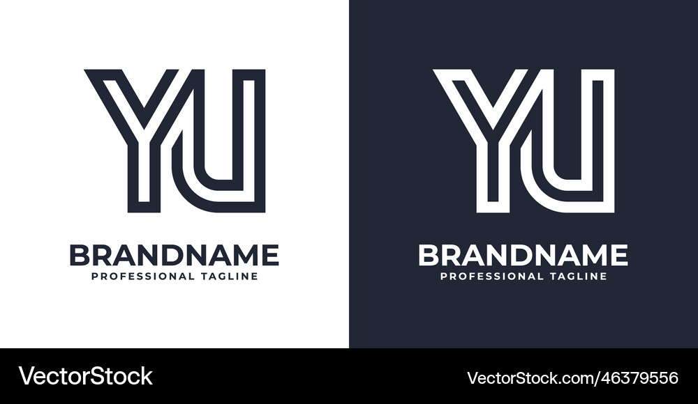 Simple yu monogram logo suitable for any business Vector Image