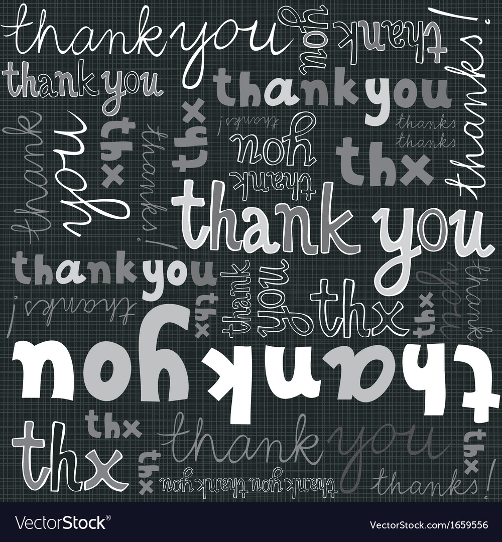 Thank you seamless background Royalty Free Vector Image