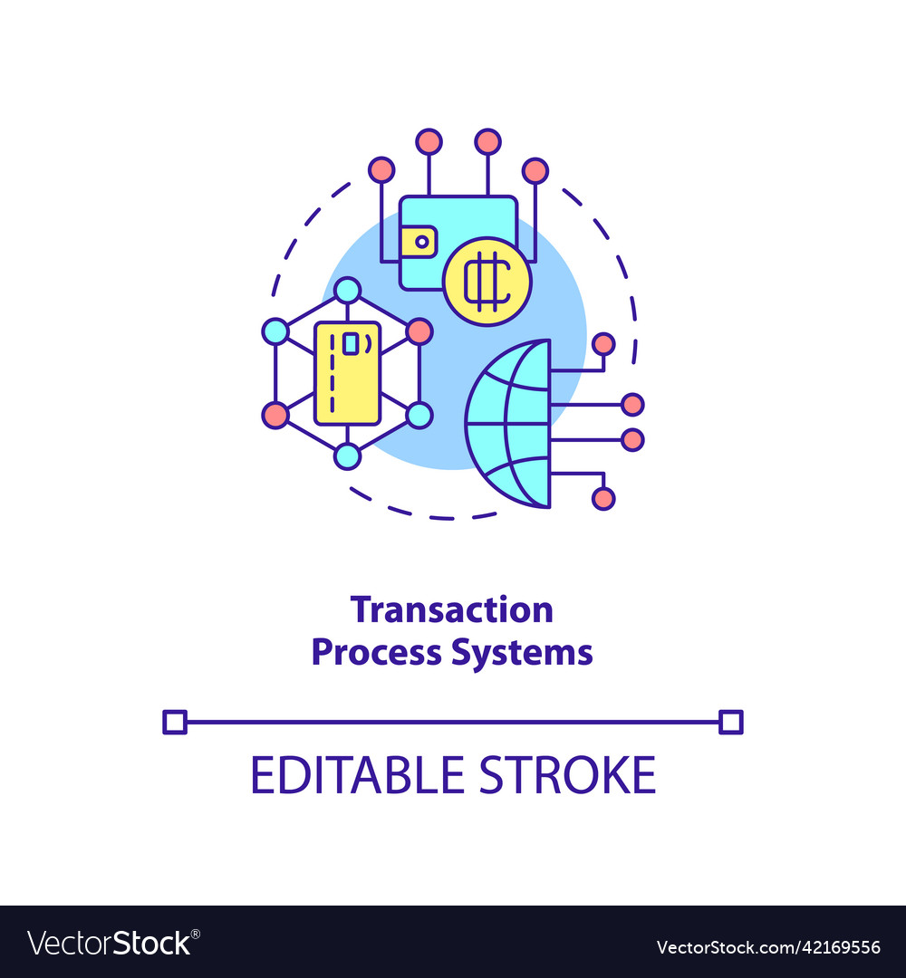 Transaction process systems concept icon Vector Image