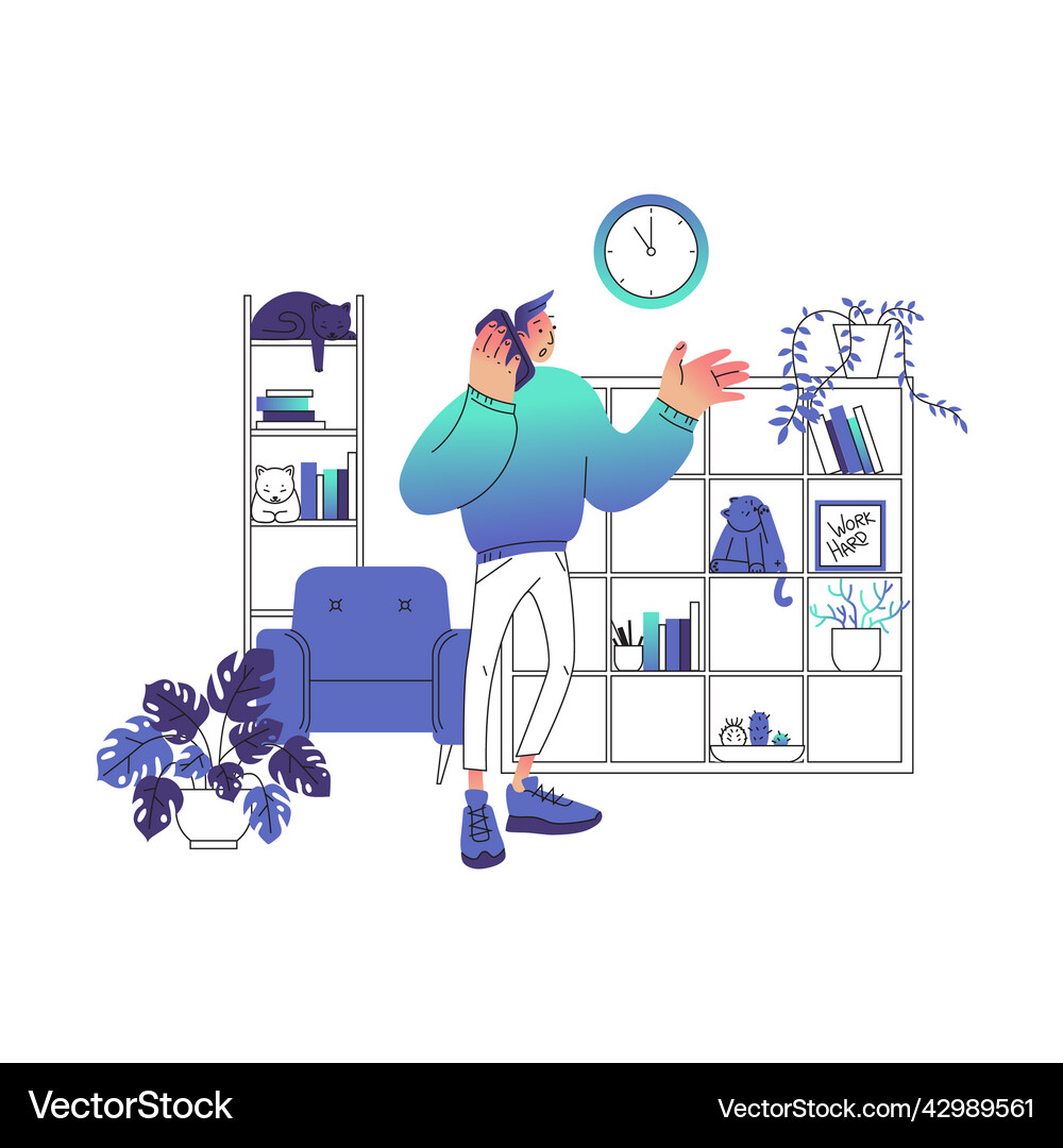 A person is speaking on mobile phone Royalty Free Vector