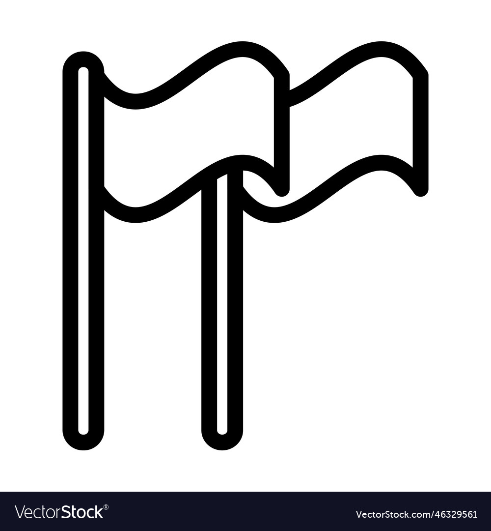 Flag thick line icon for personal and commercial Vector Image