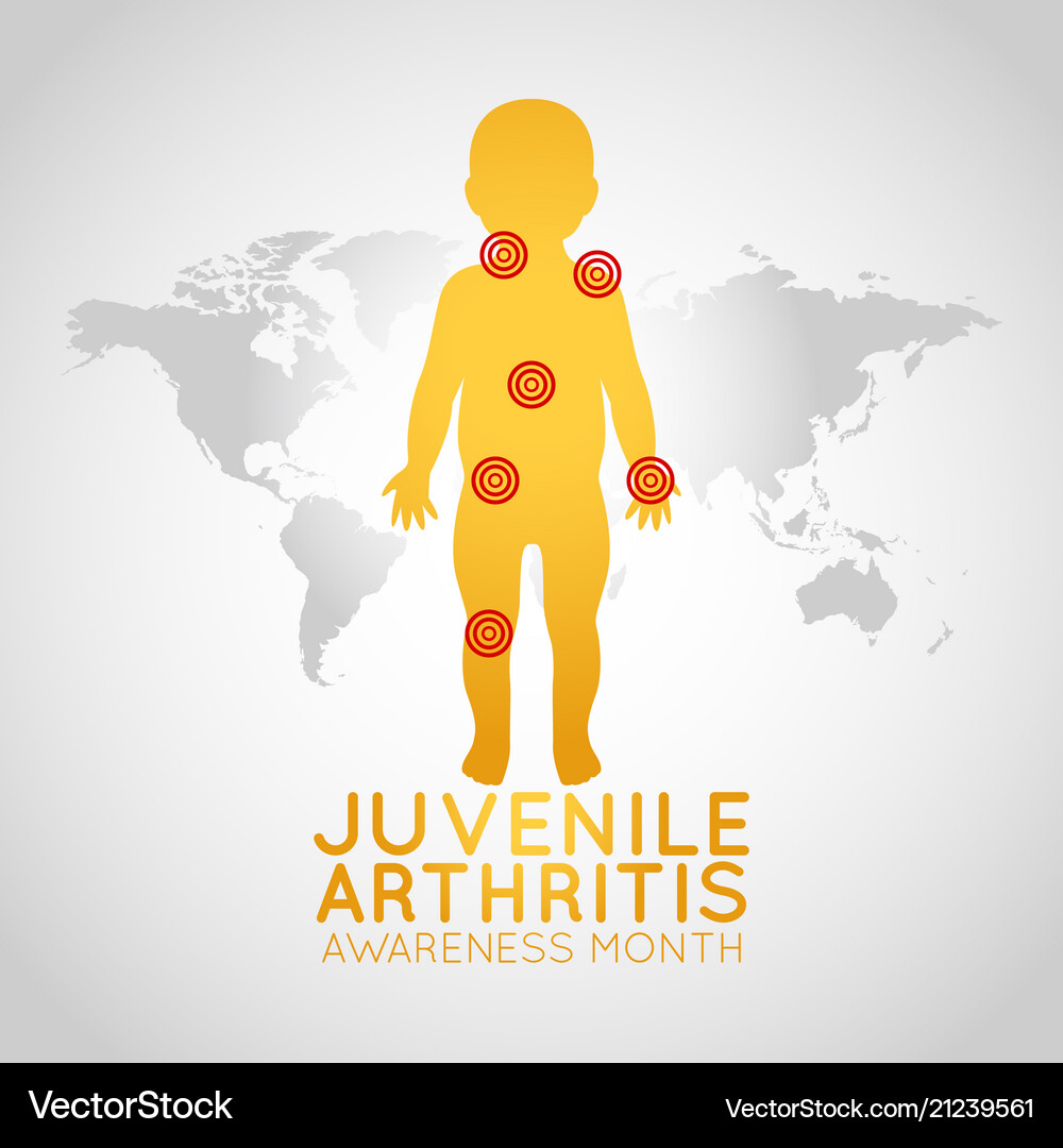 Juvenile arthritis awareness month logo icon Vector Image